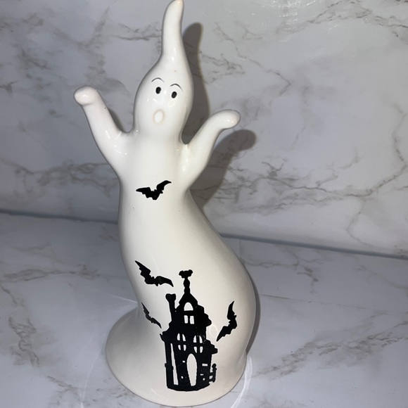 Holiday | Hey Boo This Ones For You Ceramic Ghost W Bats Scary Haunted ...